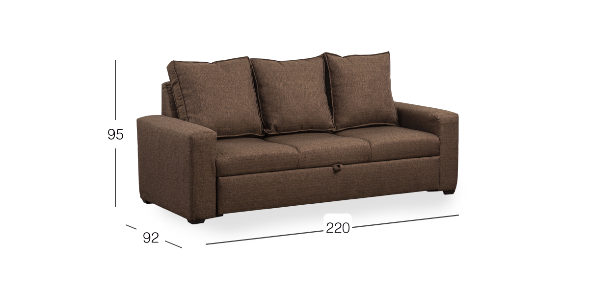 SOFA CAMA TORONTO CHOCOLATE